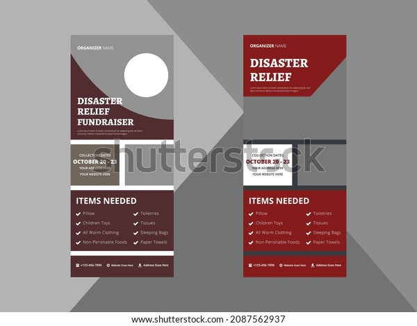 Disaster Relief Roll Banner Design Template Stock Vector (Royalty Free ...