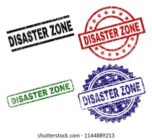 Disaster Zone Seal Imprints Damaged Texture: เวกเตอร์สต็อก (ปลอดค่า ...
