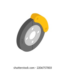 Disc Brakes Isometric Icon Vector Illustration Stock Vector (Royalty ...