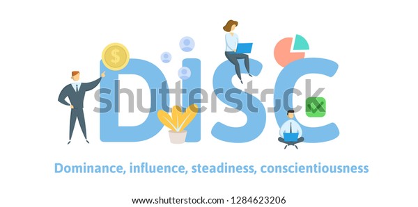 Disc Dominance Influence Steadiness Conscientiousness Concept: vector ...