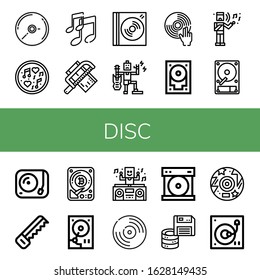 Disc Icon Set Collection Cd Music Stock Vector (Royalty Free ...
