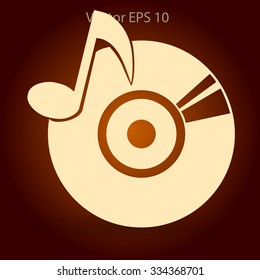 Disc Music Vector Illustration Stock Vector (Royalty Free) 612025283