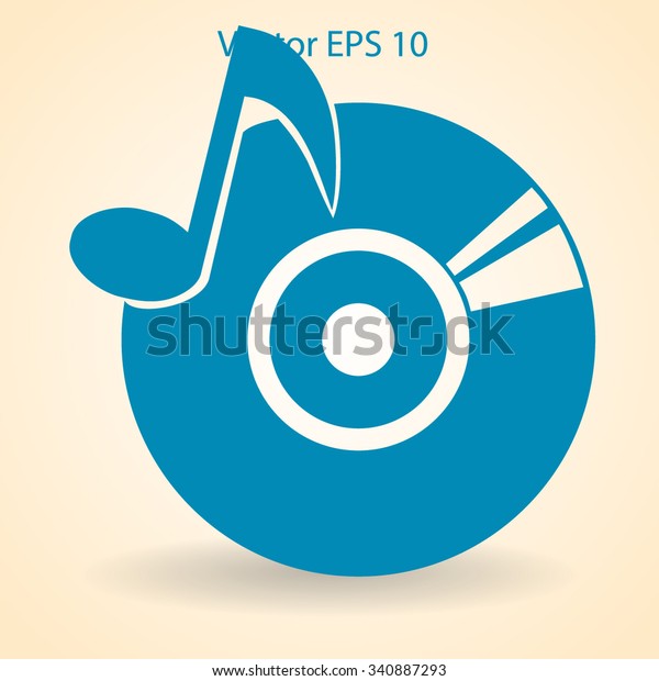 Disc Music Vector Illustration Stock Vector (Royalty Free) 340887293 ...