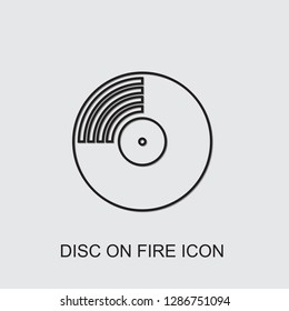 Disc On Fire Icon Editable Line Stock Vector (Royalty Free) 1286751094 ...