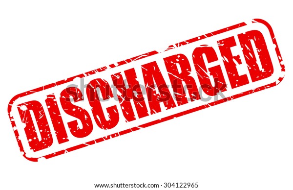 Discharged Red Stamp Text On White Stock Vector (Royalty Free) 304122965