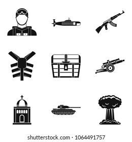 Disciplinary Penalty Icons Set Simple Set Stock Vector (Royalty Free ...