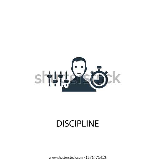 Discipline Icon Simple Element Illustration Discipline Stock Vector ...