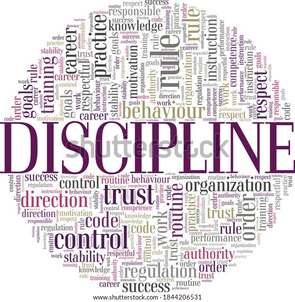 Discipline Vector Illustration Word Cloud Isolated Stock Vector ...