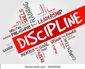 Discipline Word Cloud Business Concept Stock Vector (Royalty Free ...