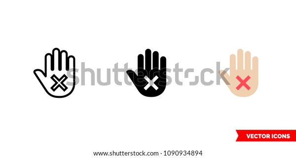 Disclaimer Icon 3 Types Color Black Stock Vector (Royalty Free ...