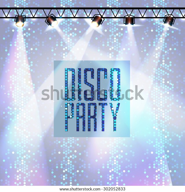 Disco Background Disco Poster Stock Vector (Royalty Free) 302052833 ...