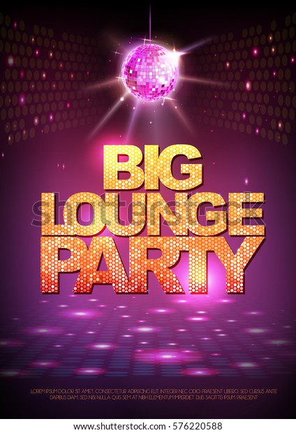 Disco Ball Background Disco Poster Big Stock Vector (Royalty Free ...