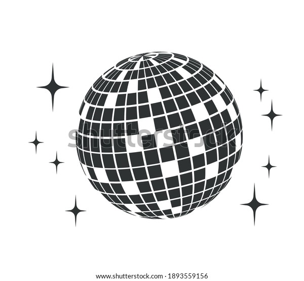 Disco Ball Vector Icon Disco Ball Stock Vector (Royalty Free) 1893559156