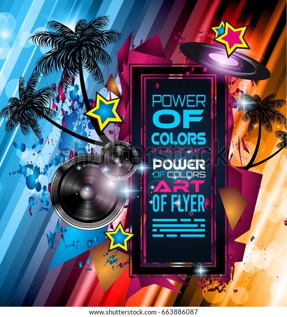 Disco Dance Art Design Poster Abstract Stock Vector (Royalty Free ...
