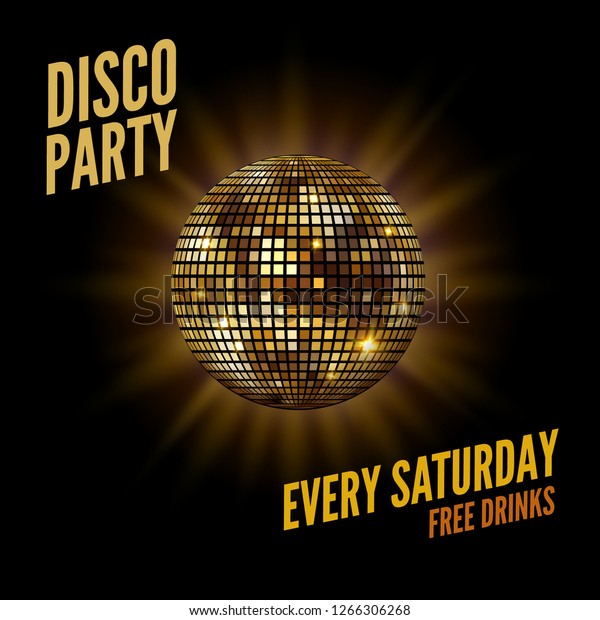 Disco Dance Party Background Flyer Poster Stock Vector (Royalty Free ...