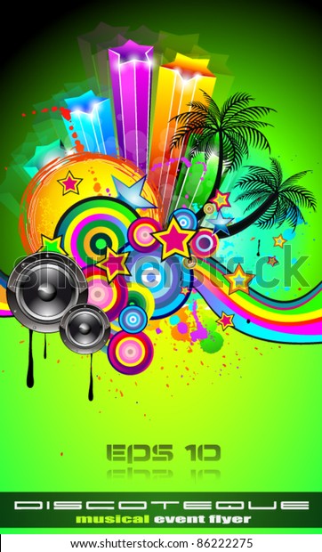 Disco Event Poster Abstract Mix Design Stock Vector (Royalty Free ...