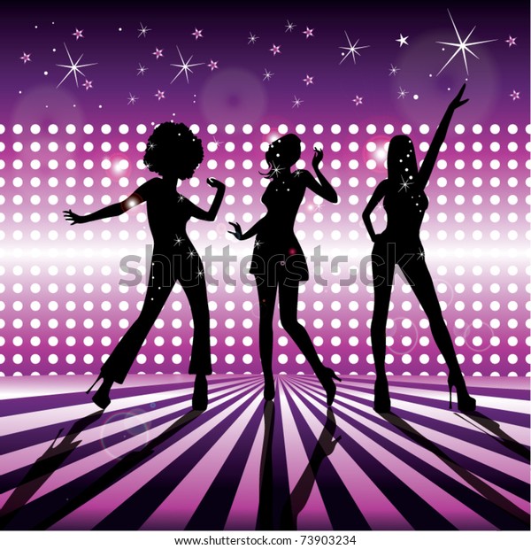 Disco Girls Vector Stock Vector (Royalty Free) 73903234 | Shutterstock