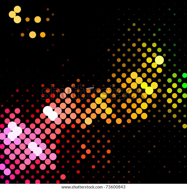 Disco Light Dots Pattern On Dark Stock Vector (Royalty Free) 73600843 ...