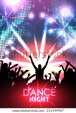 Disco Party Poster Background Template Vector Stock Vector (Royalty ...
