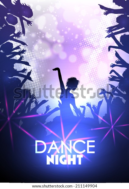 Disco Party Poster Background Template - Vector Illustration