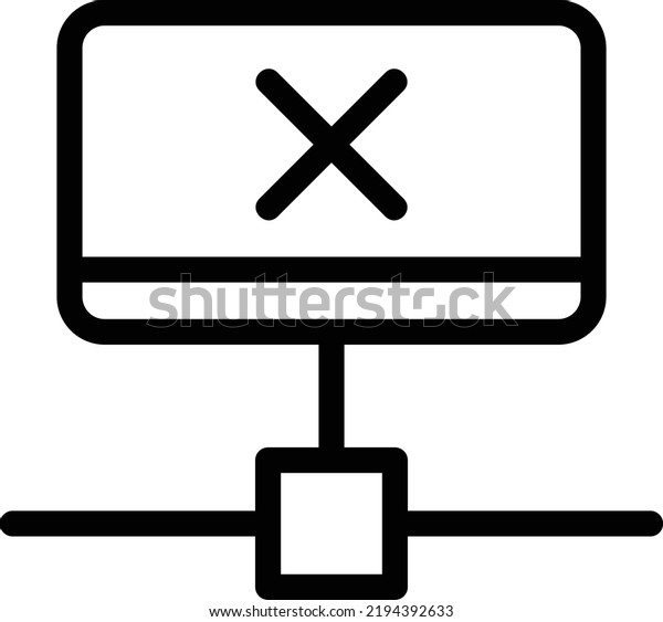Disconnect Icon Outline Style Networking Sign Stock Vector (Royalty ...