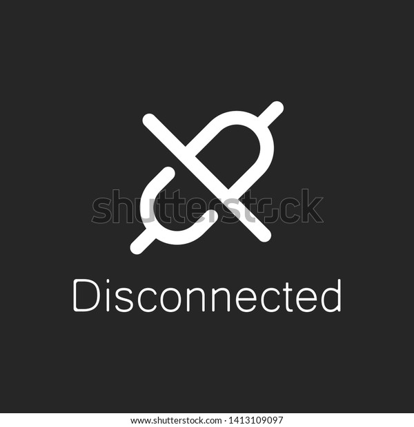 Disconnect Logo Icon Illustration Template Icon: vetor stock (livre de ...