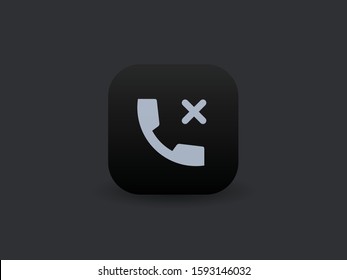 Disconnected Call Vector App Icon Stock Vector (Royalty Free ...