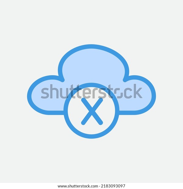 Disconnected Icon Blue Style About Cloud Stock Vector (Royalty Free ...