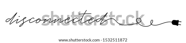 Disconnected Line Art Hand Drawn Lettering Stock Vector (Royalty Free ...