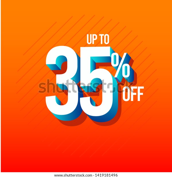 Discount 35 Off Label Vector Template Stock Vector (Royalty Free ...