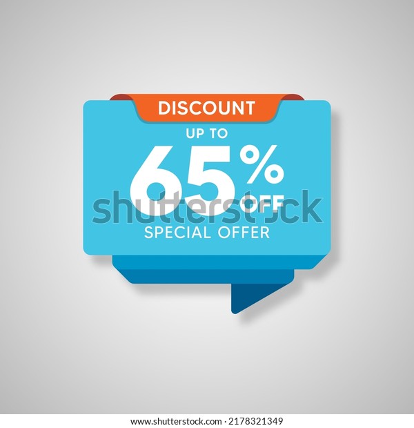 Discount 65 Special Offer Banner Template Stock Vector (Royalty Free ...
