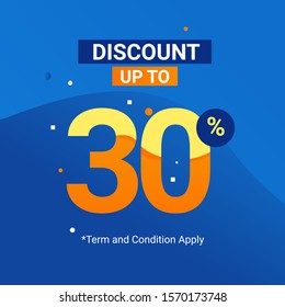 Discount Background Design Blue Yellow Stock Vector (Royalty Free ...