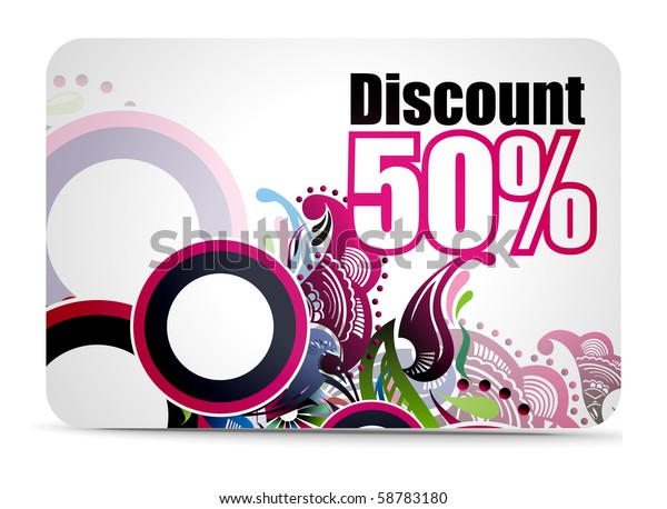 Discount Card Templates Vector Illustration Stock Vector (Royalty Free ...