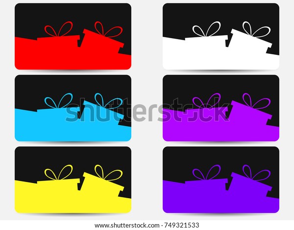 Discount Cards Gift Boxes Set Vector Stock Vector (Royalty Free ...
