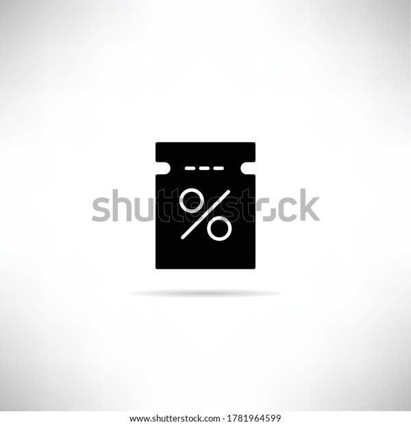 Discount Coupon Icon Drop Shadow Vector Stock Vector (Royalty Free ...
