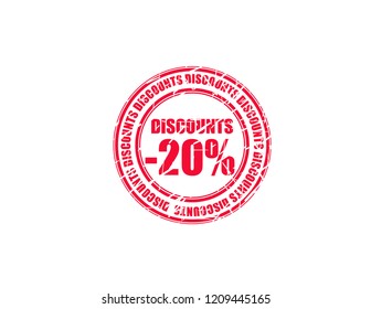 Discounts Stamp 20 Stock Vector (Royalty Free) 1209445165 | Shutterstock