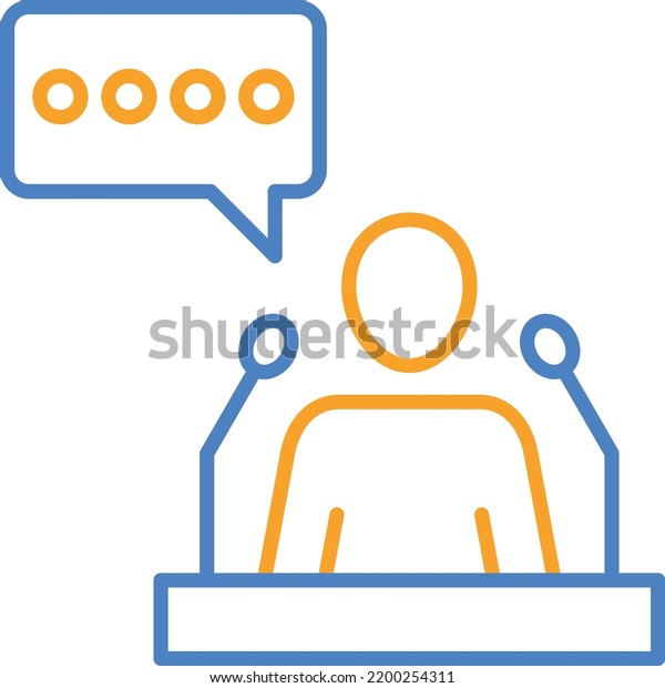 Discourse Vector Icon Can Be Used Stock Vector (Royalty Free ...