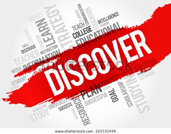 Discover Word Cloud Education Concept Stock Vector (Royalty Free ...