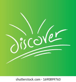 Discover Word Green Background Discover Logo Stock Vector (Royalty Free ...