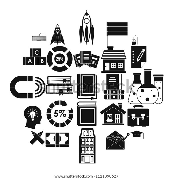 Discoverer Icons Set Simple Set 25 Stock Vector (Royalty Free ...