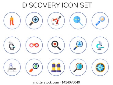 Discovery Icon Set 15 Flat Discovery Stock Vector (Royalty Free ...