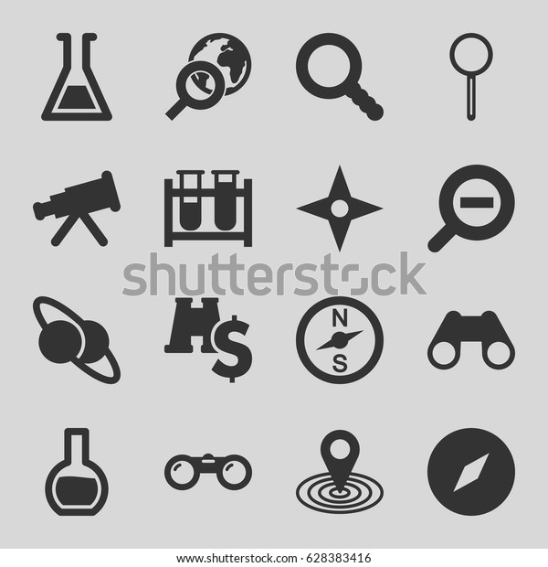 Discovery Icons Set Set 16 Discovery Stock Vector (Royalty Free) 628383416