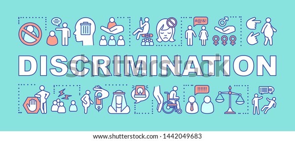 Discrimination Word Concepts Banner Human Rights Stock Vector (Royalty ...