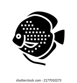 Discus Fish Glyph Icon Vector Discus Stock Vector (Royalty Free ...