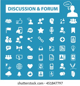 Discussion Forum Icons Stock Vector (Royalty Free) 451847797 | Shutterstock