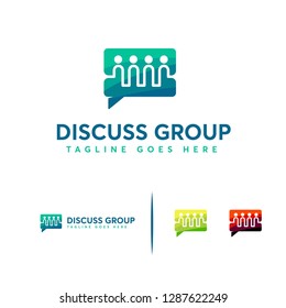 Discussion Group Logo Template Consult Forum Stock Vector (Royalty Free ...