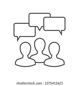 Discussion Outline Icon Stock Vector (Royalty Free) 1375415621 ...