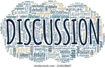Discussion Word Cloud Conceptual Design Isolated Stock Vector (Royalty ...