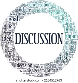Discussion Word Cloud Conceptual Design Isolated Stock Vector (Royalty ...