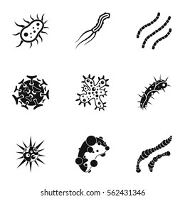 Disease Icons Set Simple Illustration 9 Stock Vector (Royalty Free ...